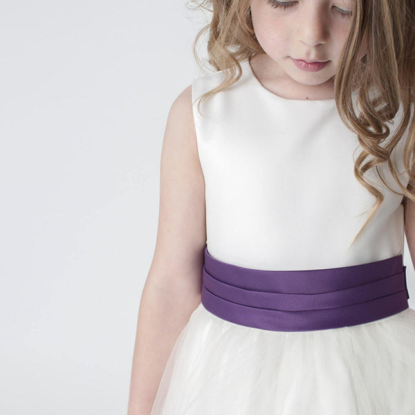 Betsy Purple Flower Girl Dress | UK Flower Girl Boutique